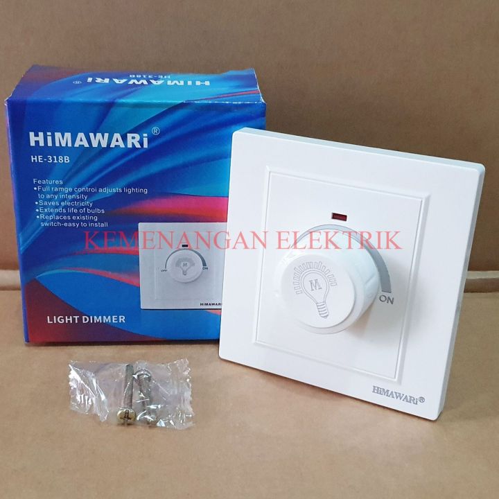HIMAWARI LIGHT DIMMER SAKLAR DIMER TEMBOK LAMPU AC 220V | Lazada Indonesia