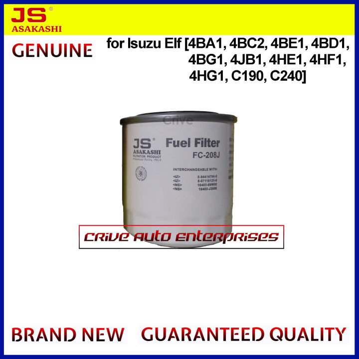 ORIGINAL JS Fuel Filter for Isuzu Elf [4BA1, 4BC2, 4BE1, 4BD1, 4BG1 ...