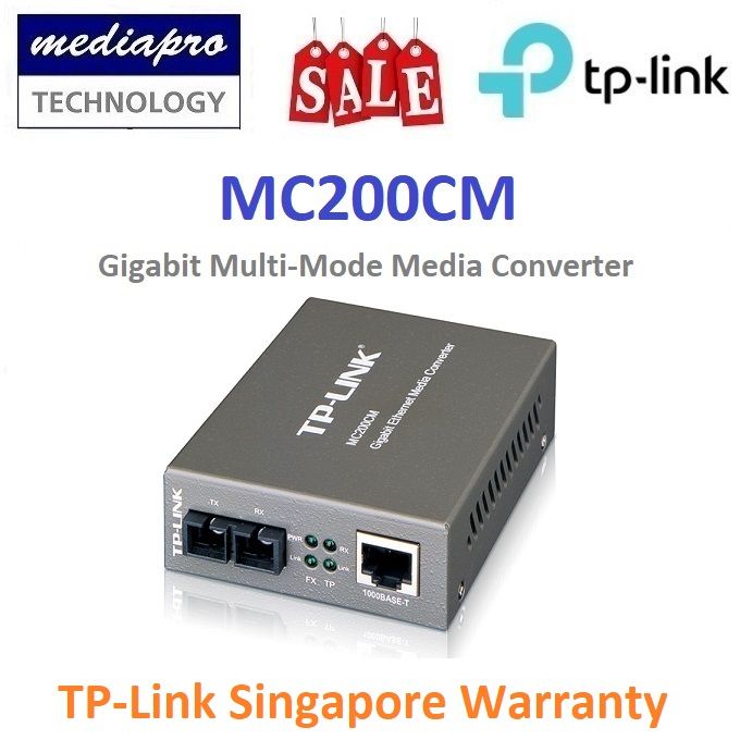 TP-LINK MC200CM Gigabit Multi-Mode Media Converter - 5 Year Local TP ...