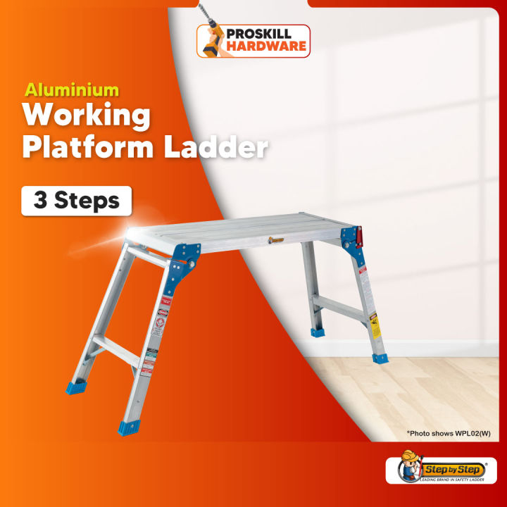 PROSKILL HARDWARE Aluminium Workbench Platform Ladder Aluminium Working ...