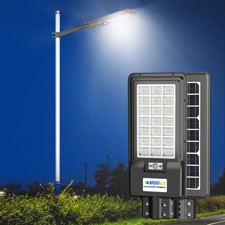 MODI Solar Street light ไฟถนนพลังงานแสงอาทิตย์แบบเปิดตลอดเวลากำลังสูง ...