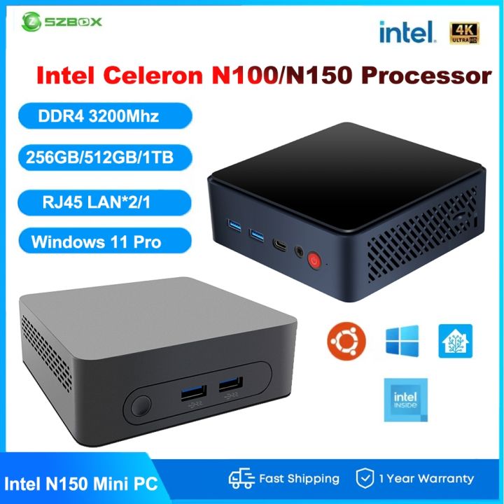 N100 Intel พีซีขนาดเล็ก12th เจนเนอเรชัน N150 16GB 512GB SSD Windows 11 ...
