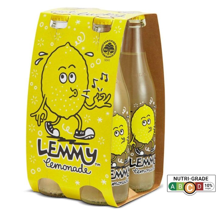 KARMA DRINKS Lemmy Lemonade Organic Fairtrade 4-Pack Bottle Fizzy Soft ...