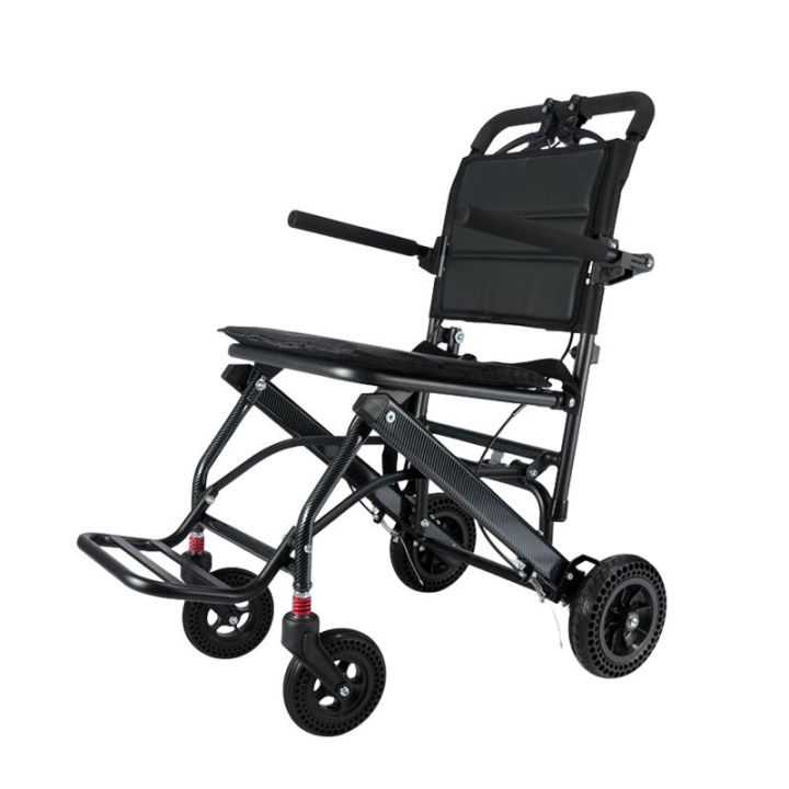 Portable Travel Push Chair Foldable Lightweight Wheelchair Elderly and ...