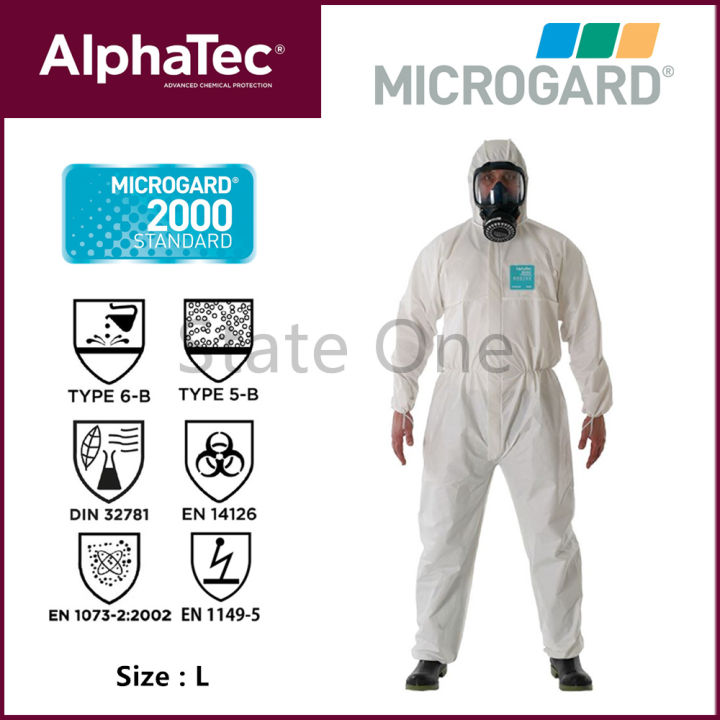 ANSELL AlphaTec Microgard 2000 Standard Coverall Medical White ...
