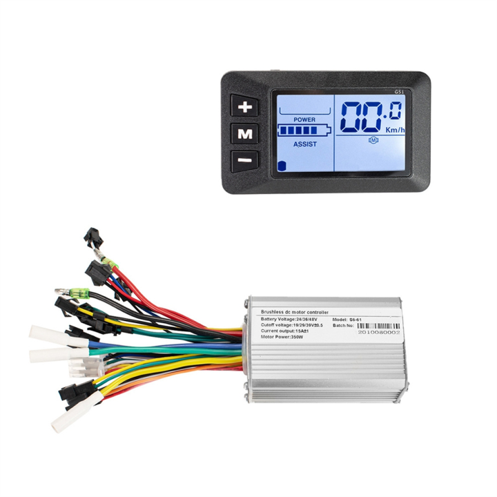 Electric Bike Controller Electric Scooter Controller 24V/36V/48V Brushless Controller Kit with ...
