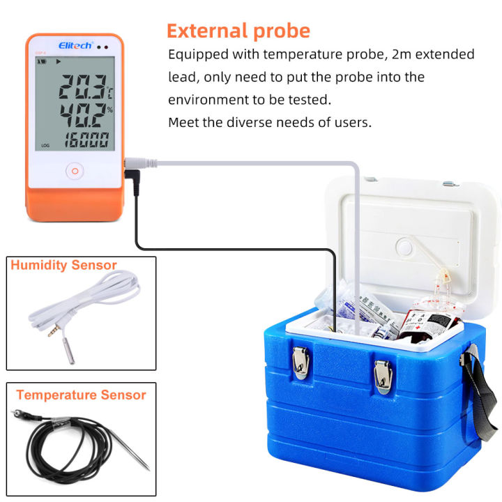 Yieryi Temperature Humidity Data Logger Probe for GSP-6 temp data ...