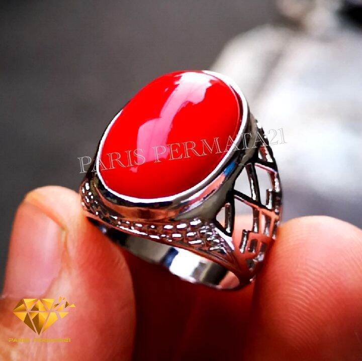 Batu Akik Red Coral Marjan Desain Terbaru Super Mewah Harga | Lazada ...