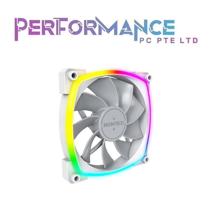 MONTECH RX 120 RX120 ARGB PWM Reverse Fan Black/White (3 YEARS WARRANTY ...
