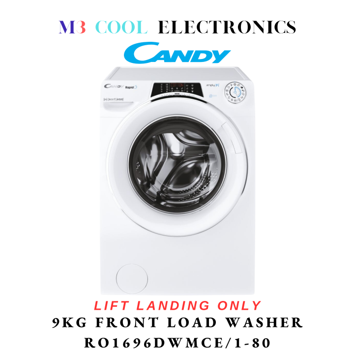 CANDY 9KG INVERTER RAPIDO FRONT LOAD WASHER RO1696DWMCE/1-80 [WHITE ...
