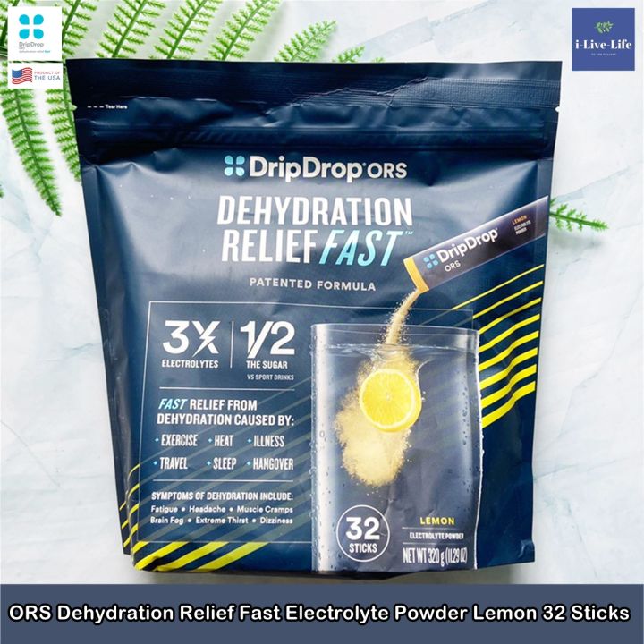อิเล็กโทรไลต์ แบบผง เกลือแร่ ORS Dehydration Relief Fast Electrolyte ...