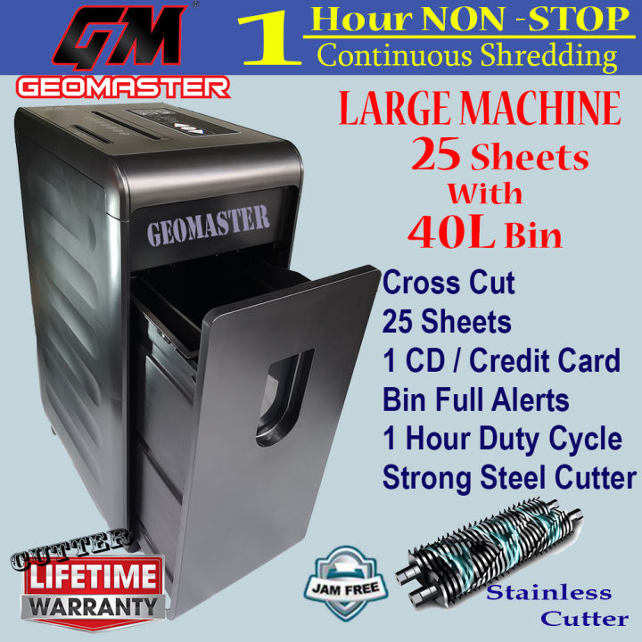 GM Shredder 25 Sheets Super Heavy Duty Shredder - Master Grand Shredder ...