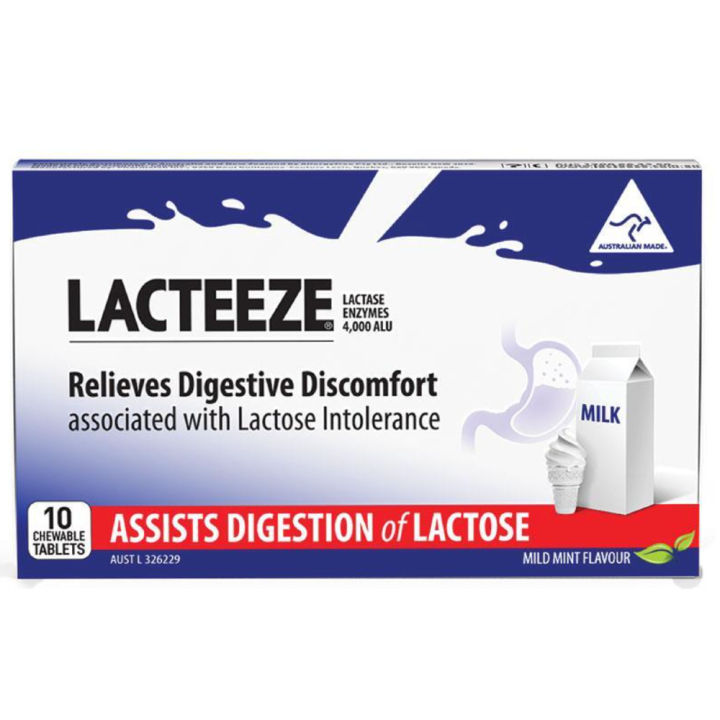 2 PACKETS: Lacteeze lactose chewable tablets for milk and dairy ...