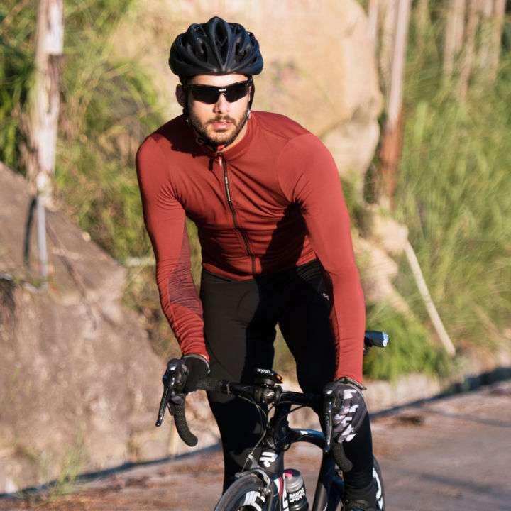 Santic Men Cycling Jersey Long Sleeve Tops Road Bike Shirts Bicycle Jerseys with Pockets ...