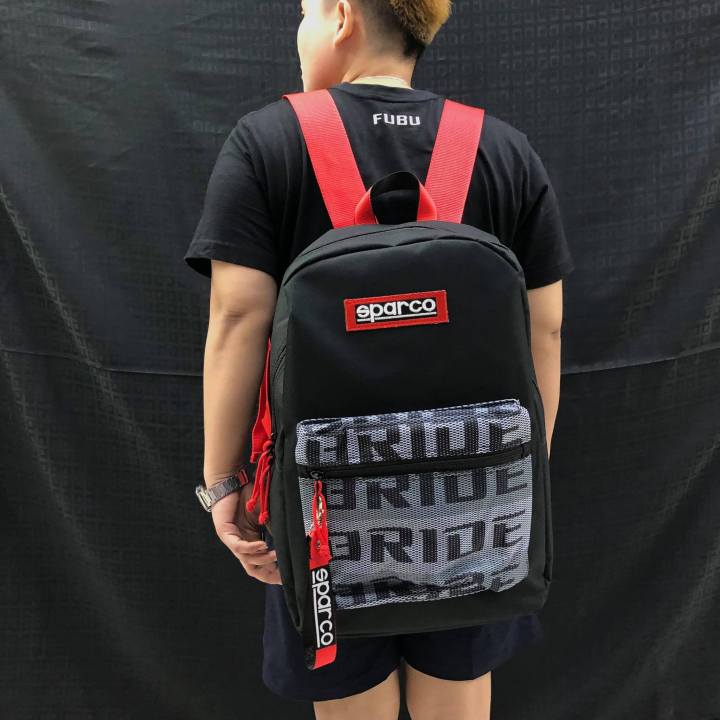 Bride/Sparco JDM w/ Keychain Takata Backpack Motorcycle Bike Travel ...