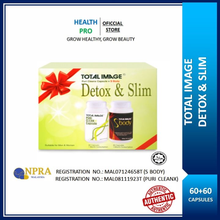 Total Image Detox & Slim Puri Cleanx (60s) + S Body (60s) - Detox & Slimming Pack EXPIRY:02/2026 ...