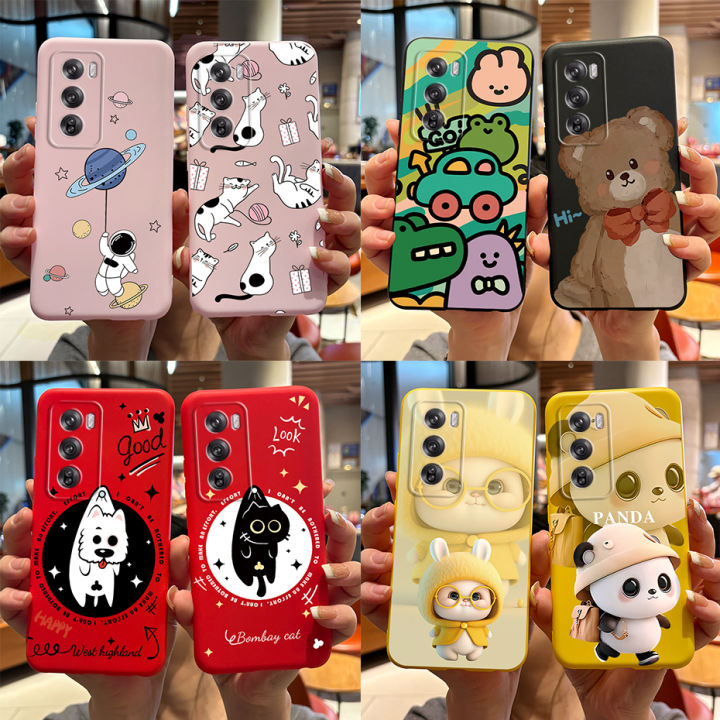 For Oppo Reno 12 Pro 5G 2024 Case Cute Panda Cartoon Painted Cover Soft ...