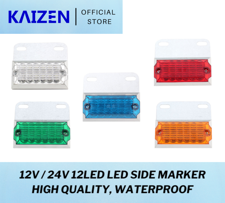 KAIZEN LED TRUCK SIDE MARKER LAMPS 12V 24V 12SMD LED LIGHTING LED ...