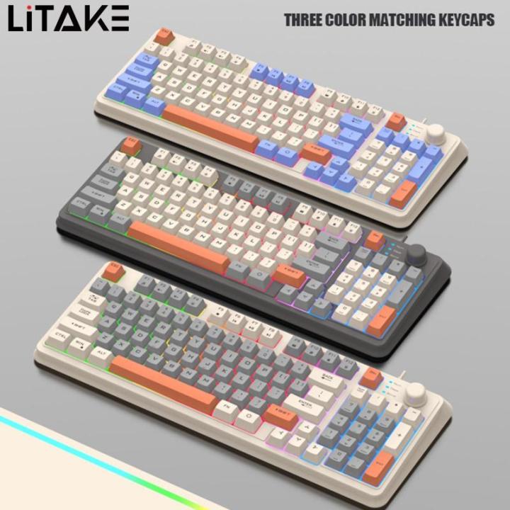 K82 Bàn phím chơi game cơ Gamer Bàn Phím 94 Phím Cổng USB Hotswap Bàn phím có dây Cho Máy Tính ...