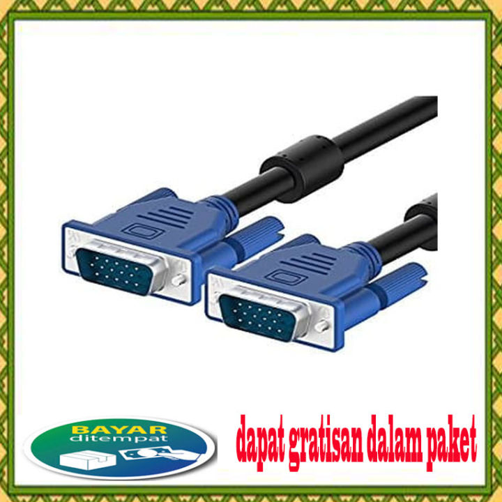 Farida kabel vga komputer/kabel vga ke monitor/kabel vga 1,5 meter | Lazada Indonesia