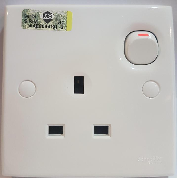 Schneider S-Classic (Switch Socket/Switch Socket With Neon) White | Lazada