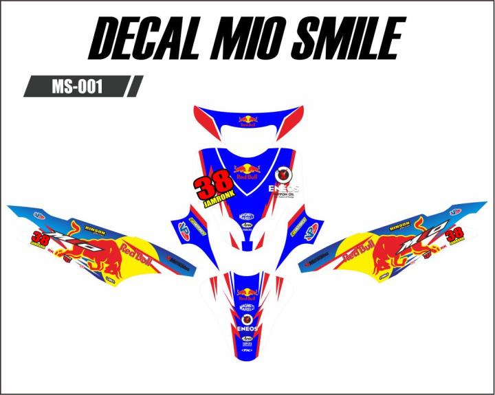 Sticker Decal Yamaha Mio SMILE Full Body - Mio Red Bull | Lazada Indonesia
