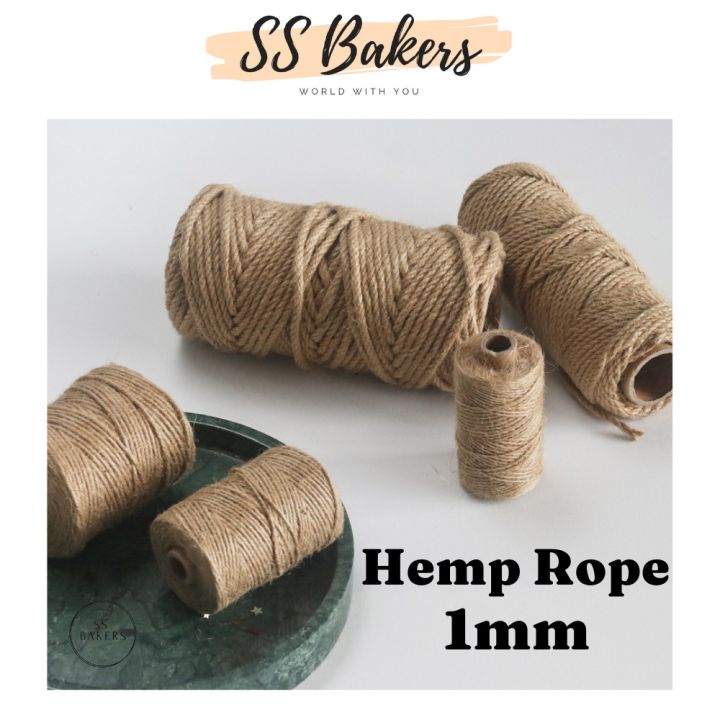 1mmx50m Hemp Rope Twine String String Roll Cake Box Packaging Gift ...