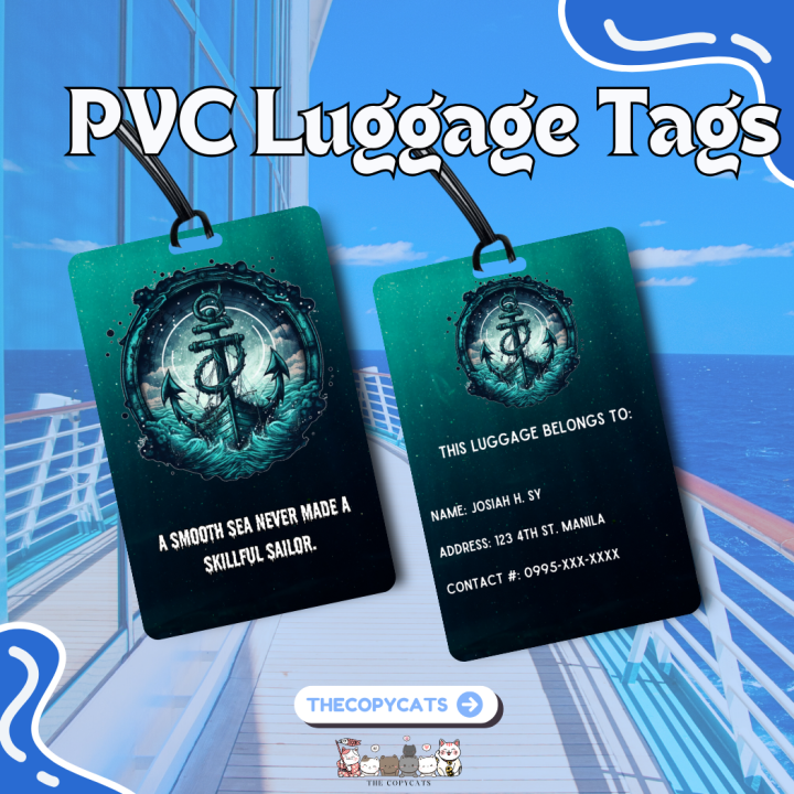 Customized PVC Bag/Luggage Tag for Seafarers Seaman ATM size High Gloss ...