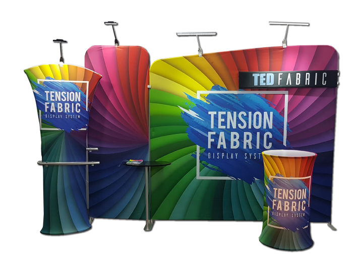 BETTAIDEAS Tension Fabric Tube Stand Exhibition Booth Setup ...