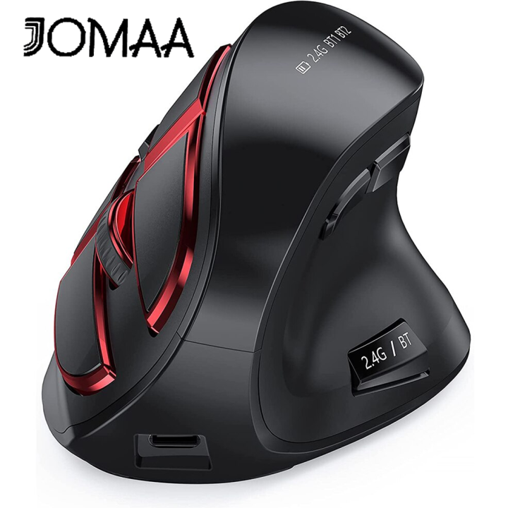 JOMAA Bluetooth Ergonomic Mouse 2.4G Wireless Mouse for Multi-Purpose ...