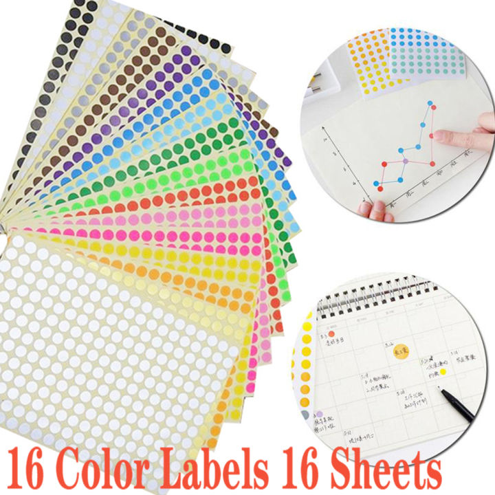 10 mm Stationery Small Marker stickers Office School Supplies Color ...