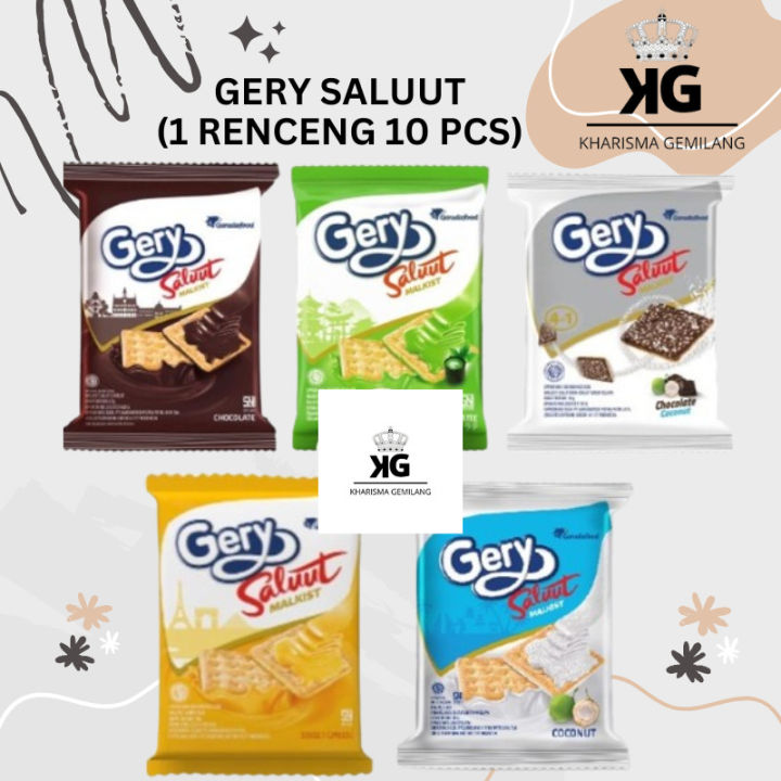 GERY SALUT - GERY SALUT MATCHA LATTE 18 gram (1 Renceng 10 PCS) Biskuit ...