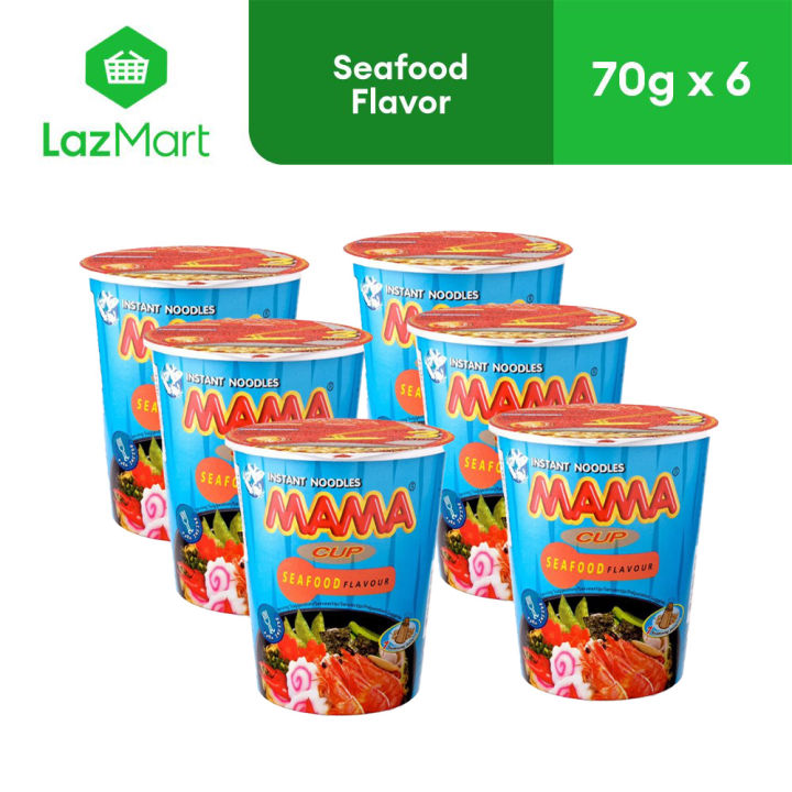 MAMA Cup Seafood Flavour 70g - Pack of 6 | Lazada PH