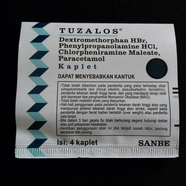 Tuzalos isi 4 tablet - untuk mengatasi gejala-gejala flu seperti: demam ...