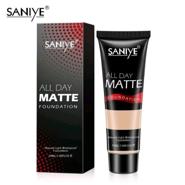 [R1157] SANIYE Foundation Cair Matte Poreless Liquid Foundation Dengan ...