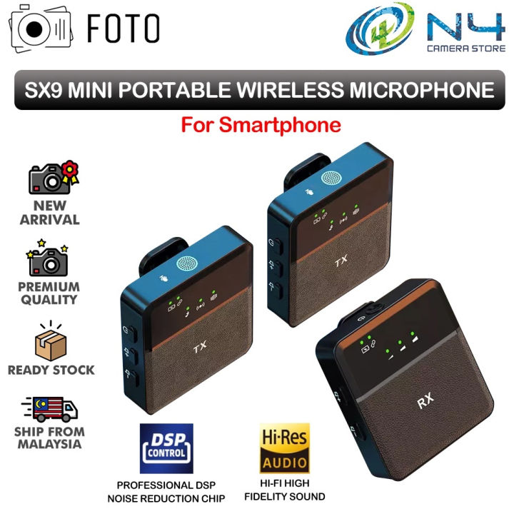 Foto SX9 Wireless Microphone Recording Mircophone Smart Noise ...