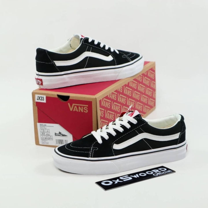 [100% Genuine] Vans SK8 LOW CLASSICS BLACK WHITE 100% IMPORT | Lazada PH