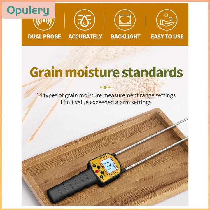 Baosity Grain Moisture Meter LCD Backlit Display Voice Broadcast ...