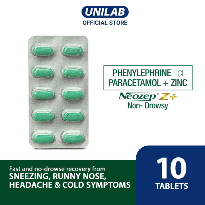 Unilab Neozep Z+ Non-Drowsy 10 Tablets - For faster and no-drowse ...