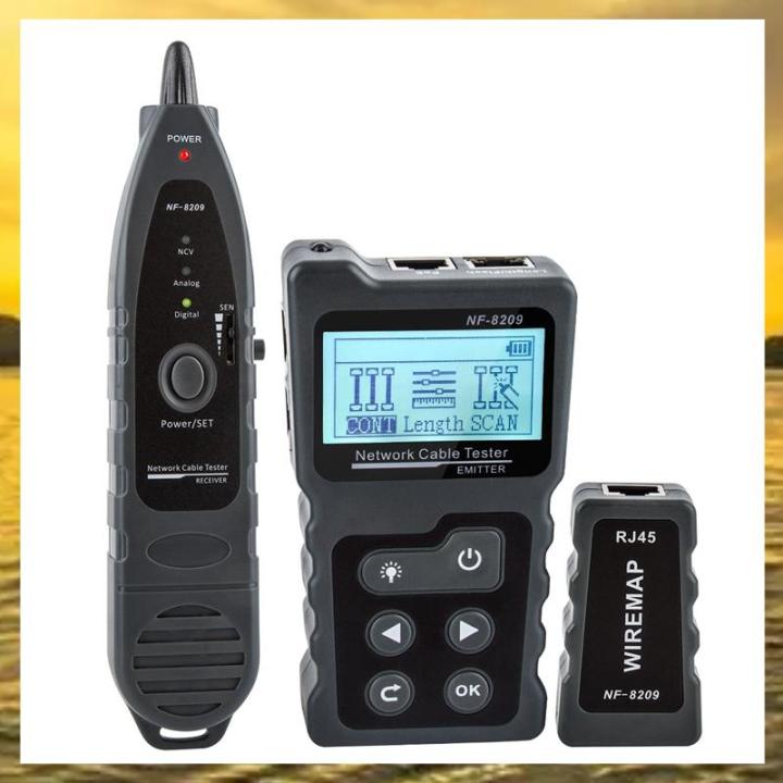(GVXR) -8209 LCD Display Measure Length Lan Cable POE Wire Checker Cat5 ...