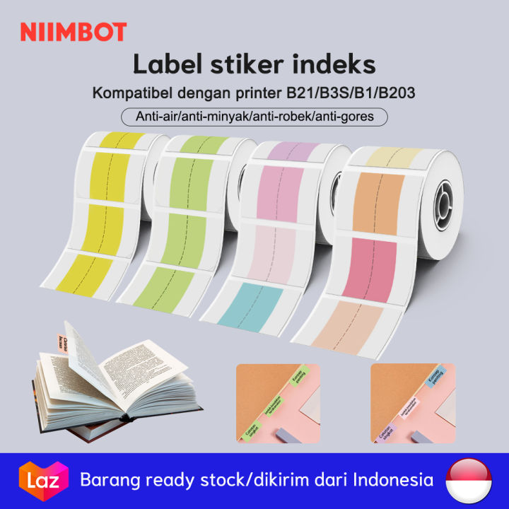 Kertas Label Indeks Termal untuk Mesin Label NIIMBOT B1/B21/B3S, Cocok ...