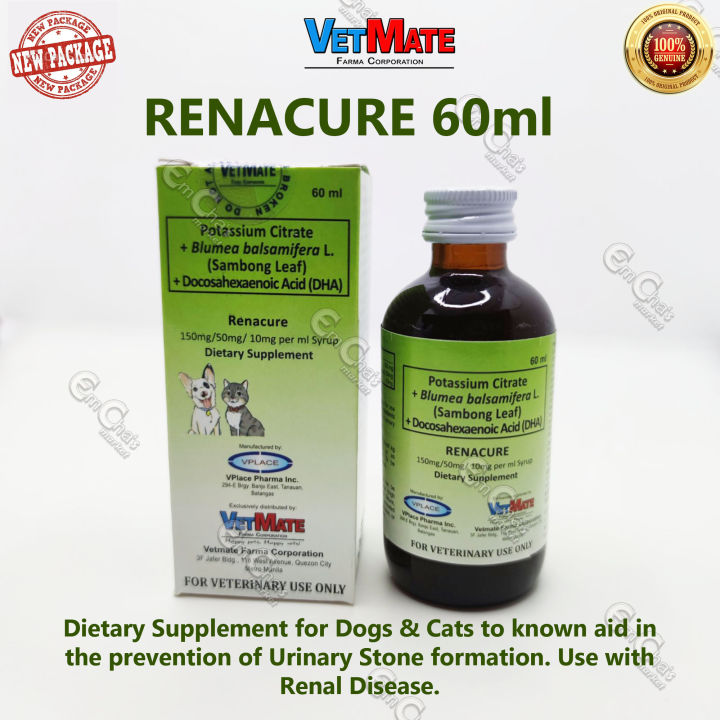 Papi Renacure 60ml by JTC Kidney Supplement for Dogs and Cats (amed ...