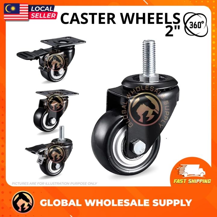 Caster Wheel Heavy Duty Chair Wheel Castor Wheel Heavy Duty Rak Besi ...