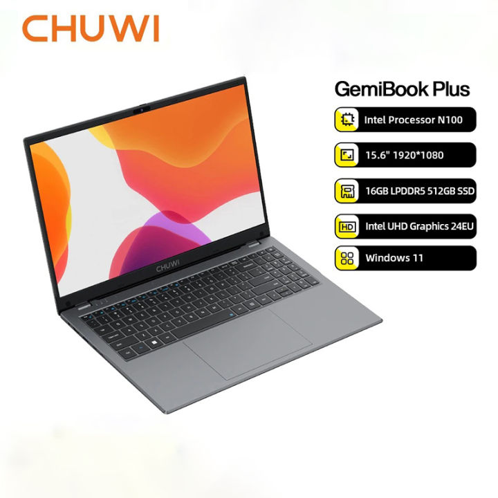 CHUWI GemiBook Plus Laptop 15.6'', 512GB SSD 16GB LPDDR5, Intel N100(Up ...