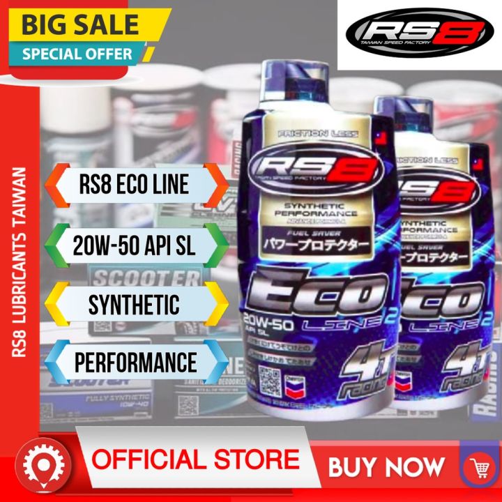 RS8 ECO Line 4T Engine Oil 20W-50 API SL | Lazada PH