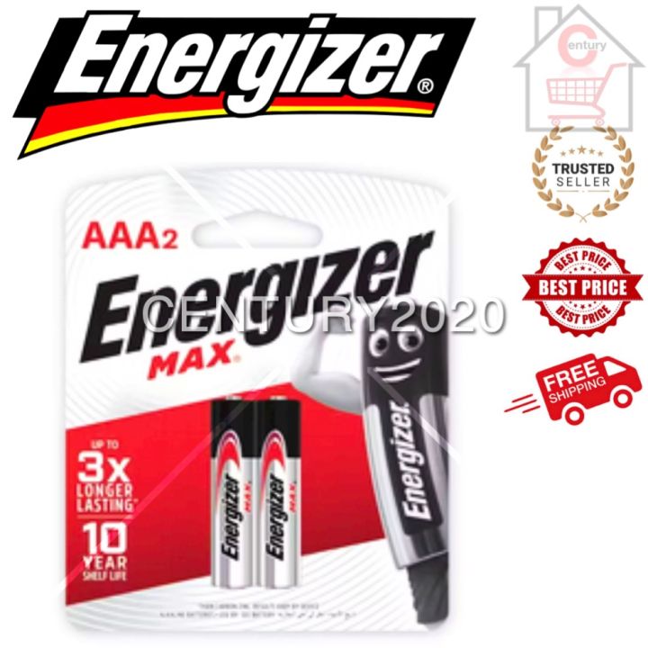 ENERGIZER Max AAA/AA Alkaline Battery 2pcs/pack NEW LOOK | Lazada
