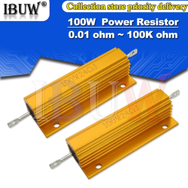 100W 0.01 ~ 100K Aluminum Power Metal Shell Case Wirewound Resistor 0.1 ...