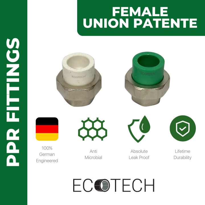 ECOTECH™ PPR Fittings - FEMALE UNION PATENTE | Lazada PH