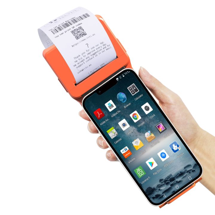 S108 58Mm POS Thermal Receipt Printer Barcode Reader Bluetooth Handheld ...