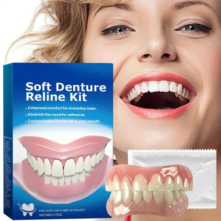 Kit Gigi Palsu Silikon Pelapik Gigi Palsu Silikon Gigi Venir Atas Dan ...